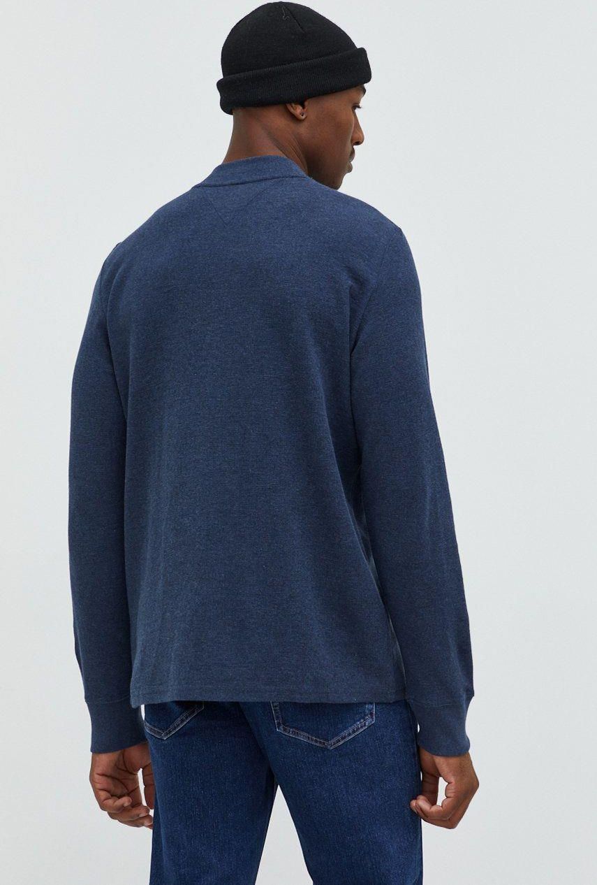 Tommy Jeans longsleeve bawełniany kolor granatowy gładki - Ceny i ...