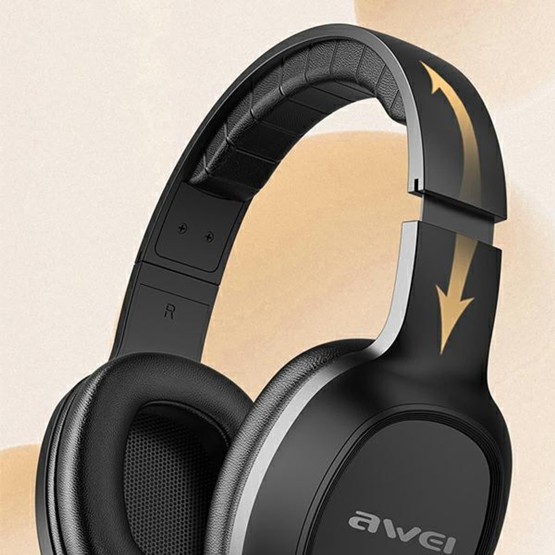Słuchawki Przewodowe Słuchawki Nauszne Stereo Awei Gm-6, Czarne ...