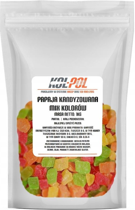 Papaja Kandyzowana Kostka 1kg Suszona Kolorowa - Ceny i opinie - Ceneo.pl
