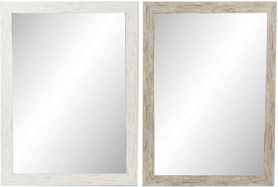 Lustro Ścienne Dkd Home Decor Biały Szkło Polistyrenu (2 Pcs) (70X2 96 ...