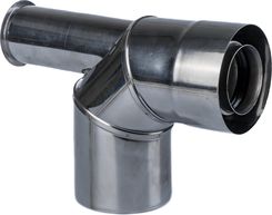 System kominkowy Spiroflex Kolano Turbo Dwuścienne (Stal Nierdzewna 0,4mm) 60/100 - 90 Z ...