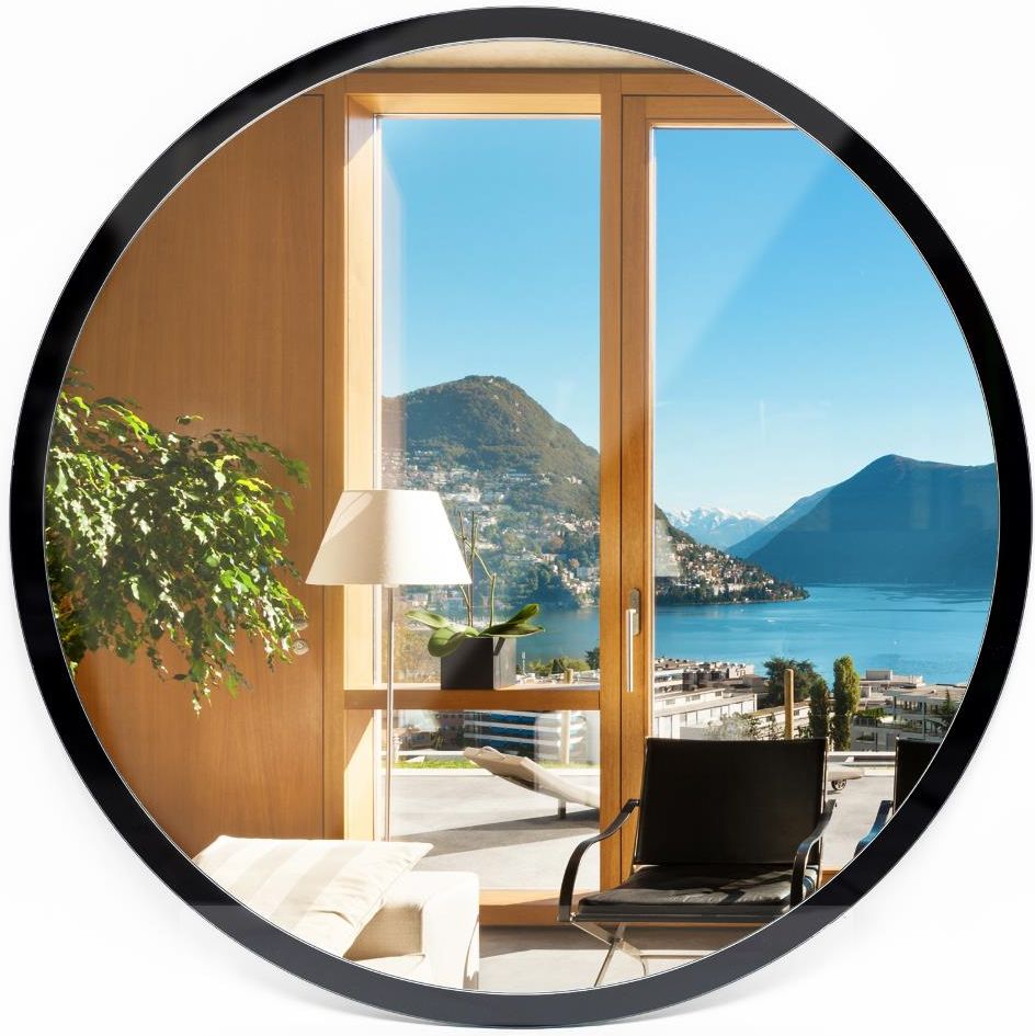 Tulup Lustro okrągłe czarna ramka fi 50cm LSK1F1B1A - Opinie i ...