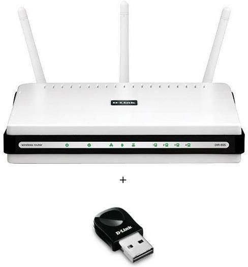 Router D-Link Kit router WiFi DIR-655 + adaptador USB Nano WiFi DWA-131 ...