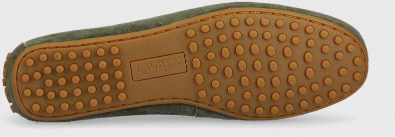 Lauren Ralph Lauren mokasyny zamszowe Barnsbury damskie kolor zielony ...