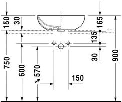 Umywalka Duravit FOSTER 495x350 0335500000 - Opinie i ceny na Ceneo.pl