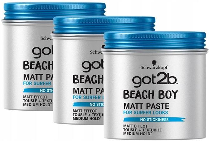 Schwarzkopf Got2B Pasta Matująca Beach Boy 3X100Ml - Opinie i ceny na ...