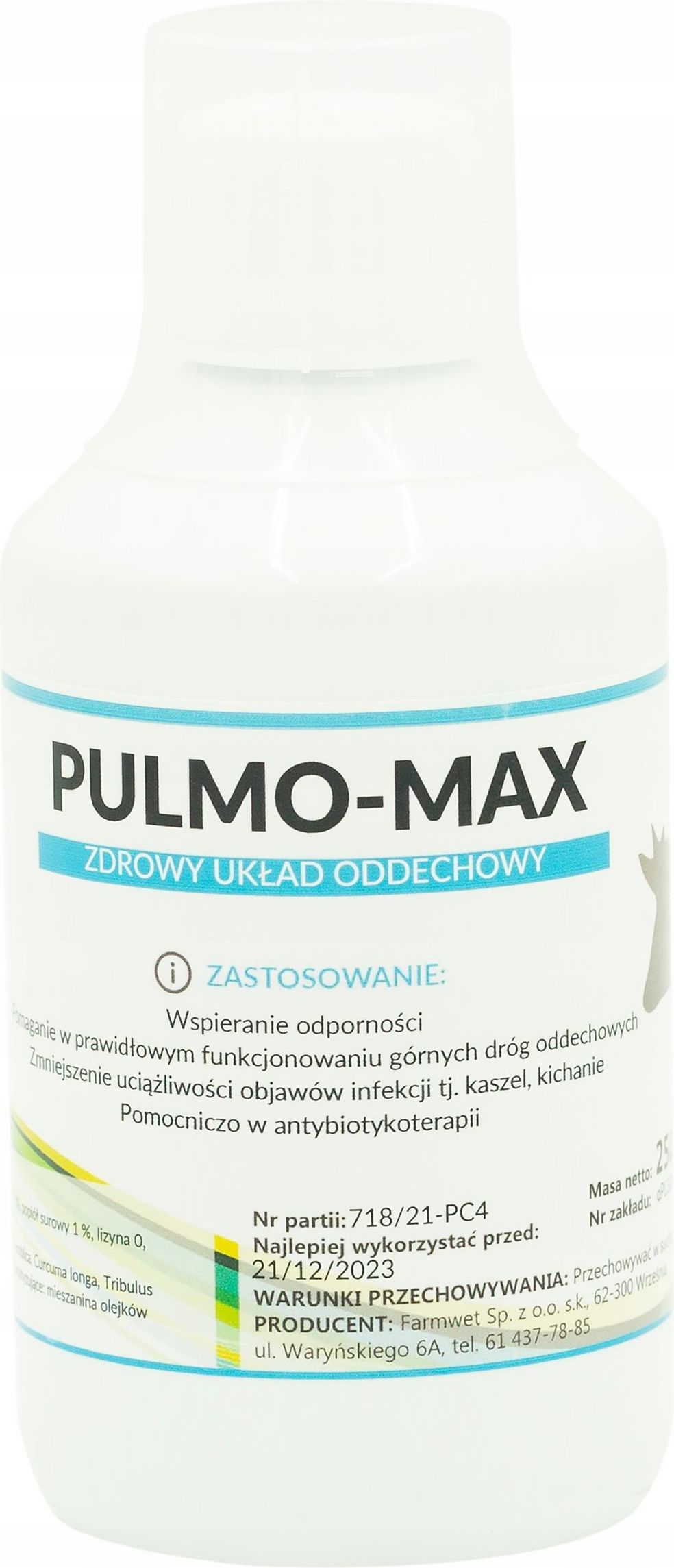 Witaminy Pulmo-max na kichanie kaszel drobiu 250ml - ceny i opinie ...
