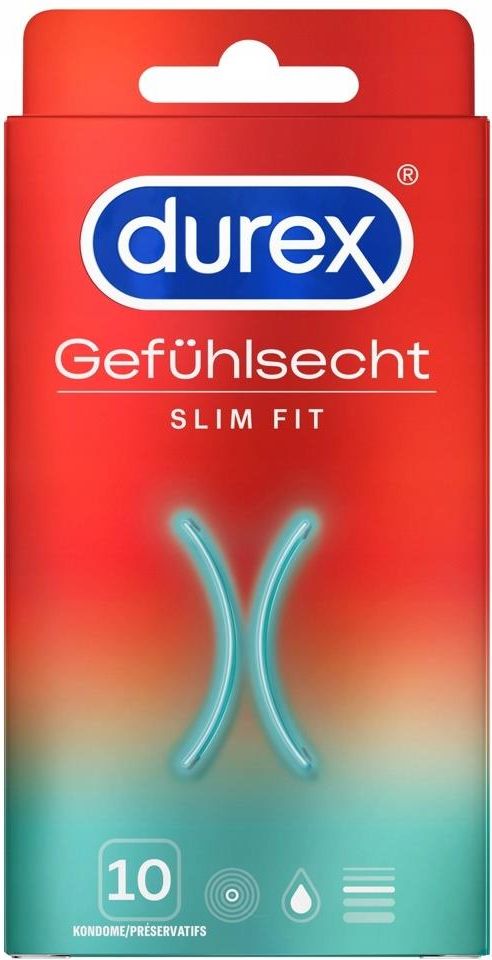 Durex SLIM FIT-CIENKIE WILGOTNE PREZERWATYWY 10szt. - Ceneo.pl