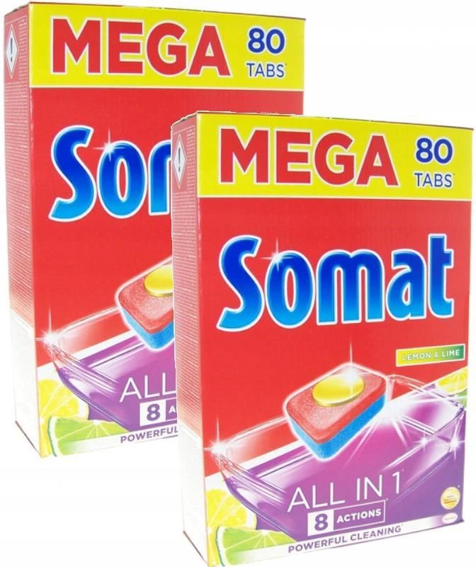 Somat Tabletki Do Zmywarki Mega 2X80 All In One - Opinie i atrakcyjne ...
