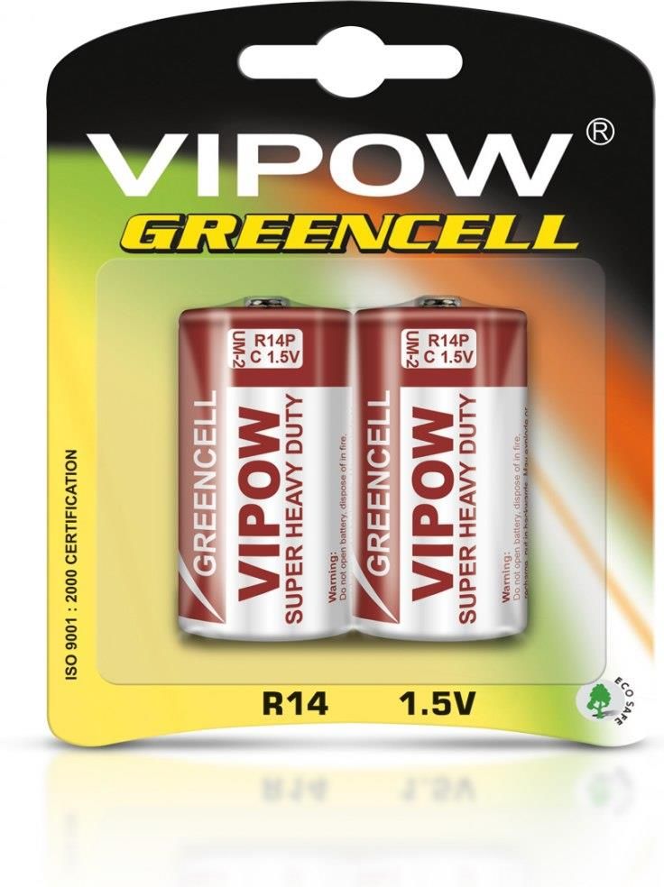 Vipow Baterie Rebel Greencell R14 2Szt/Bl - Ceny i opinie na Ceneo.pl