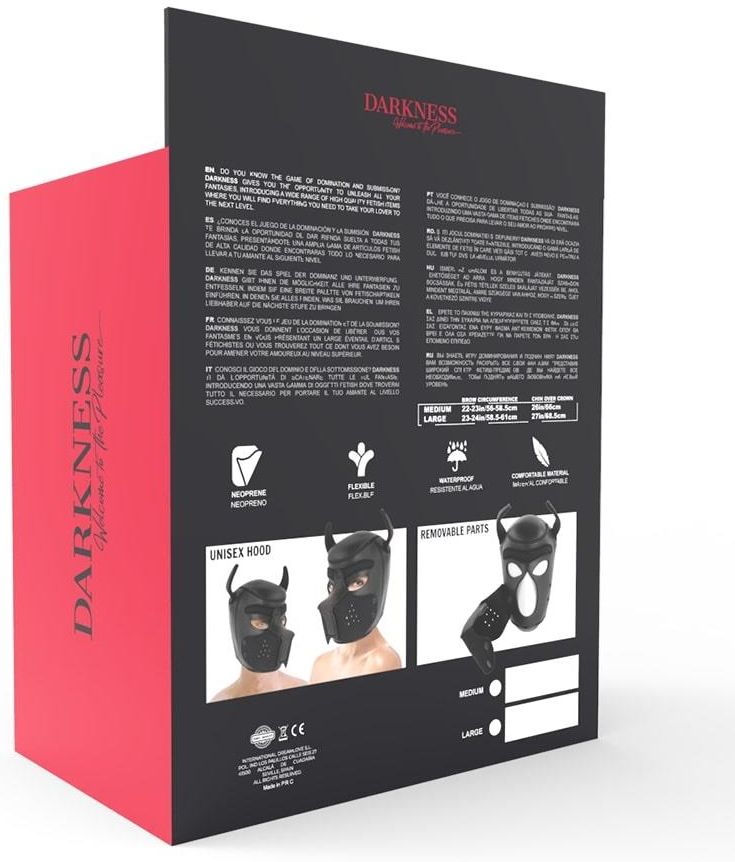 Darkness CZARNA MASKA PSA Z USZAMI BDSM L - Ceneo.pl