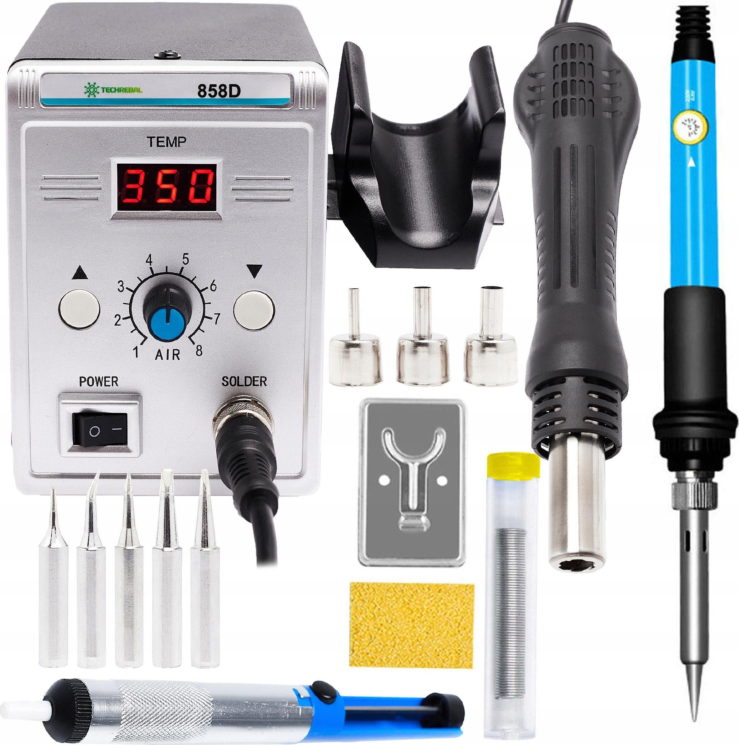 Lutownica Techrebal Stacja Spawarka Plastiku 858D Precyzyjna Lutownica ...