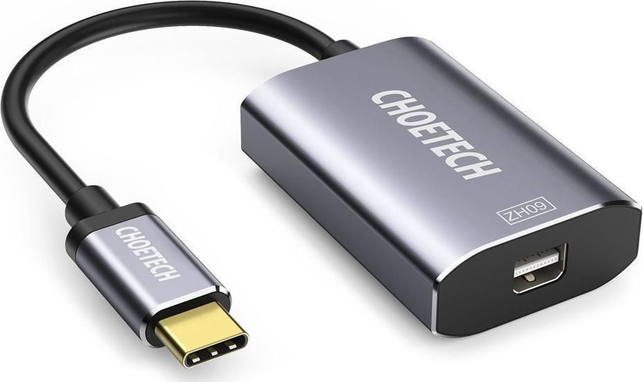 CHOETECH ADAPTER USB USB-C - DISPLAYPORT MINI SZARY (6971824970586 ...