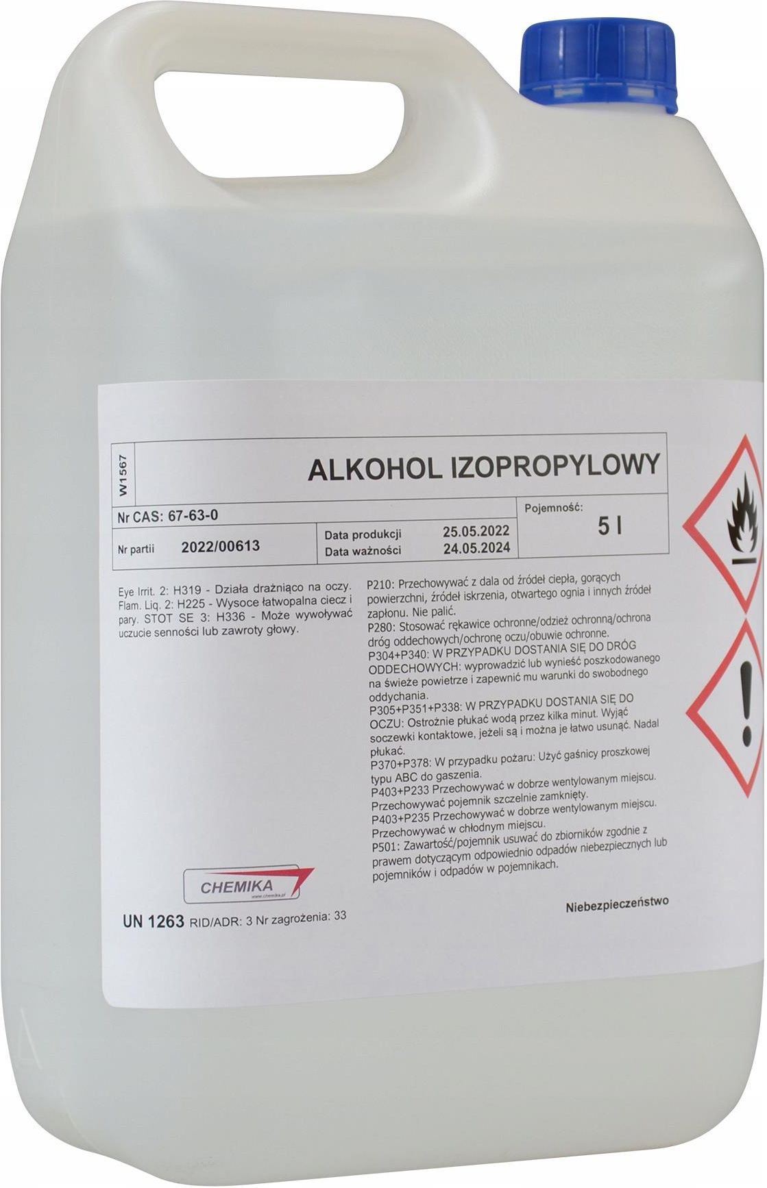 Chemika Alkohol Izopropylowy Ipa Cleaner 99% 5L W001567 - Opinie i ceny ...