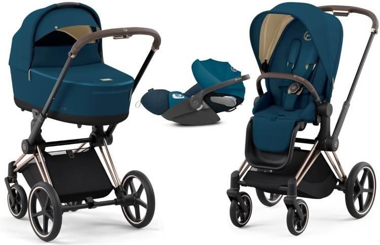 Wózek Cybex Priam 4.0 Mountain Blue Głęboko-Spacerowy + Cloud Z - Ceny ...