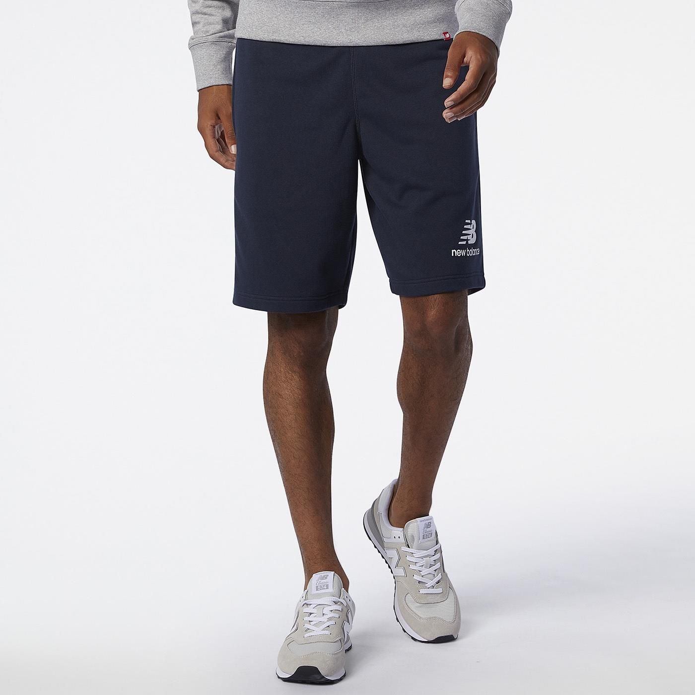 Męskie Spodenki NEW BALANCE NB ESSENTIALS STACKED LOGO SHORT ...