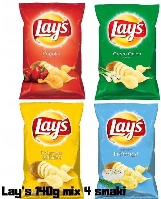 Lays Chipsy Lay'S Mix 4 Smaki 4x140g - Ceny i opinie - Ceneo.pl