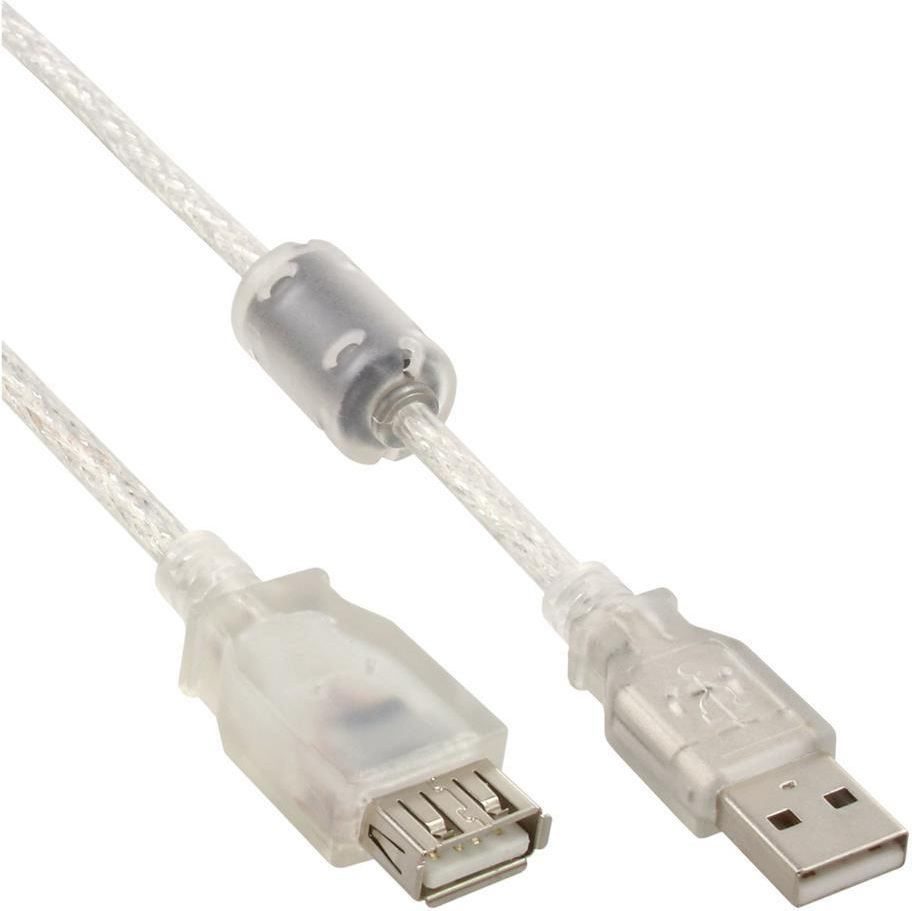 Inline Kabel USB InLine® USB 2.0 Extension Cable Transparent Type A ...