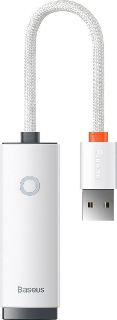 Hub USB Adapter sieciowy Baseus Lite Series USB do RJ45, 100Mbps (biały ...