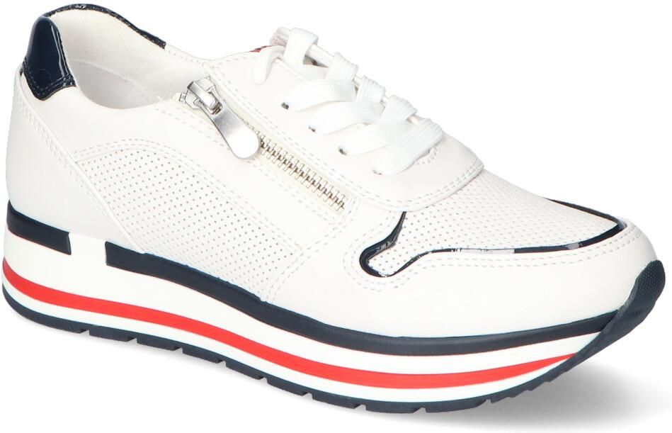 Sneakersy Marco Tozzi 2-23717-26 Białe/Granatowe lico - Ceny i opinie ...