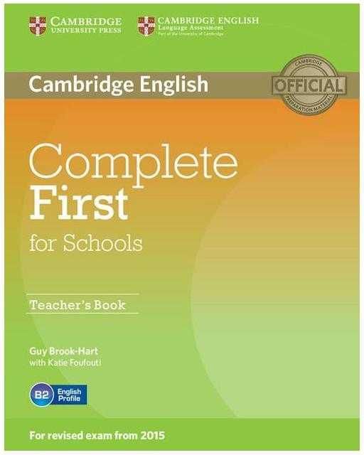 COMPLETE FIRST FOR SCHOOLS TEACHERS BOOK Guy Brook-Hart - ceny i opinie ...
