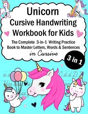 Unicorn Cursive Handwriting Workbook for Kids - Literatura obcojęzyczna ...