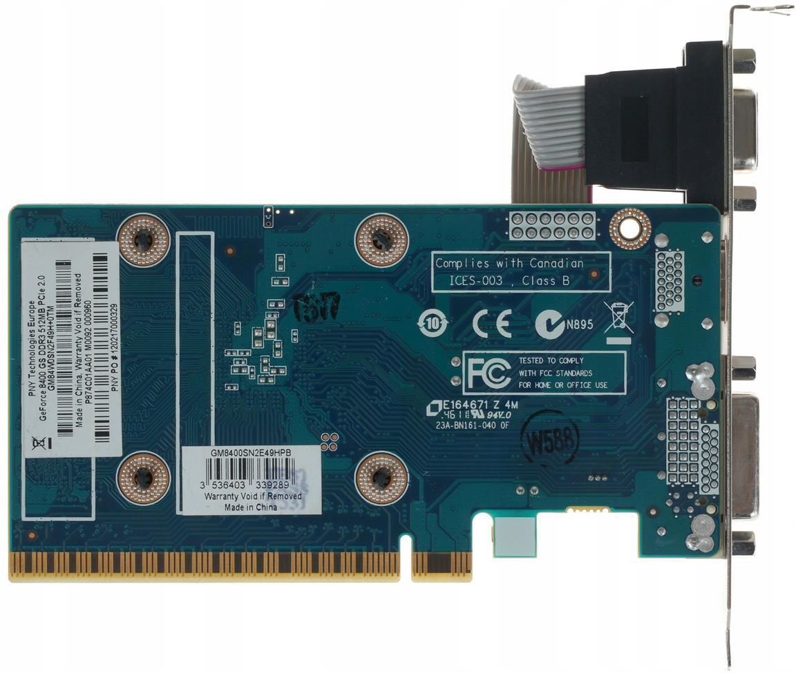 PNY GeForce 8 8400GS PCI-E 512MB (GM8400SN2E49HPB) - Karta graficzna ...