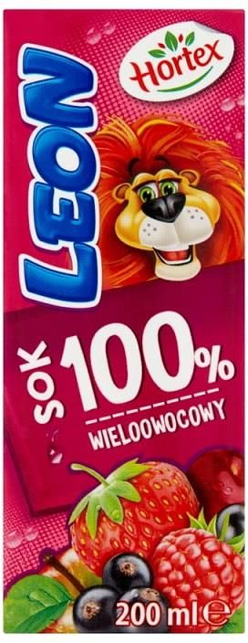 Hortex Sok Wieloowocowy Leon 200ml Kartonik - Ceny i opinie - Ceneo.pl