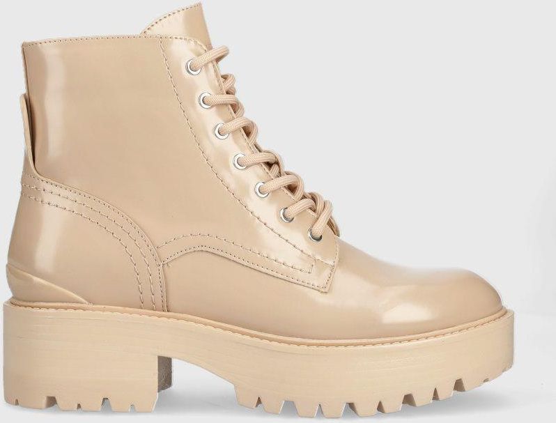 Guess workery Folowe damskie kolor beżowy na platformie - Ceny i opinie ...