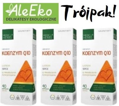 Koenzym Q10 100 mg 40 kapsułek x 3 Medica Herbs 3Pak - Opinie i ceny na Ceneo.pl