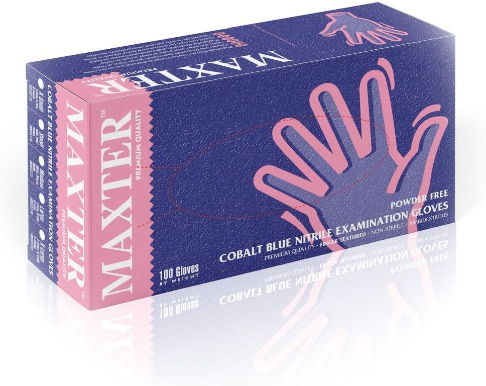 Maxter Glove Manufacturing Sdn Bhd Rękawice Nitrylowe Cobalt Niebieskie ...