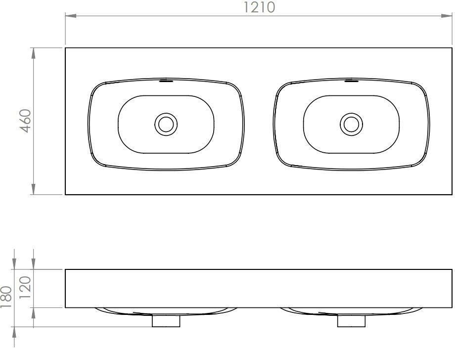 Umywalka Elita Dimple Duo 120Cm Marmur Forest Green Matt 168889 ...