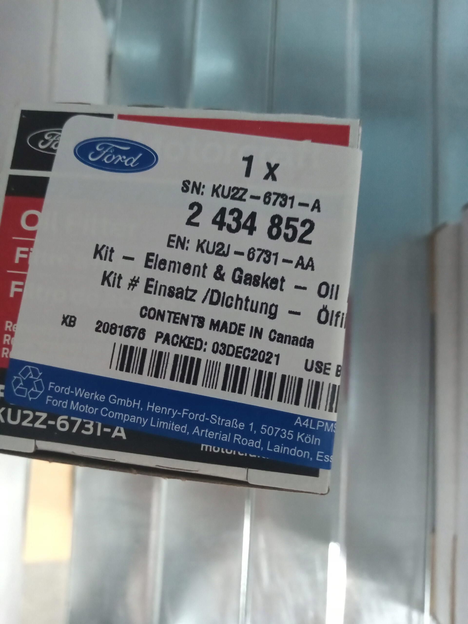 2434852 ZESTAW WKŁAD USZCZELKA FILTR OLEJU OE FORD - opinie i ceny na ...