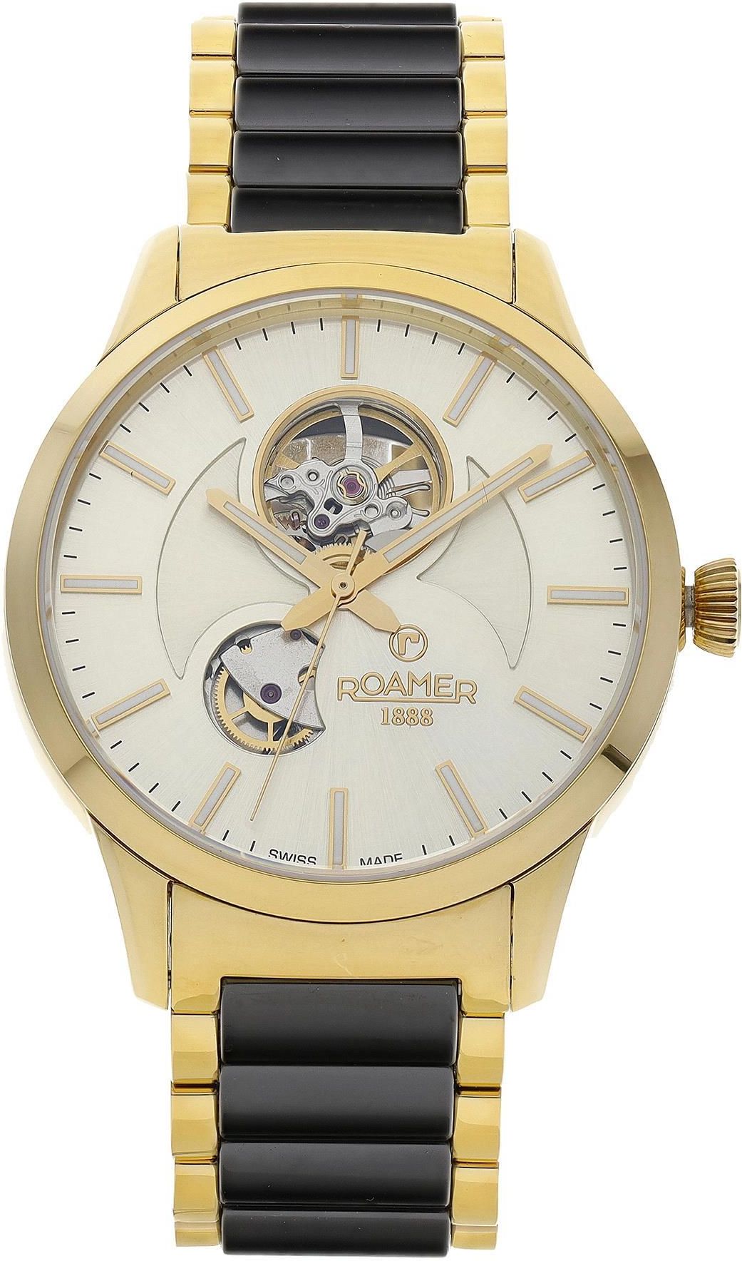 Roamer Zegarek - C-Line Automatic 672661 48 35 60 Gold/Black - Zegarki ...