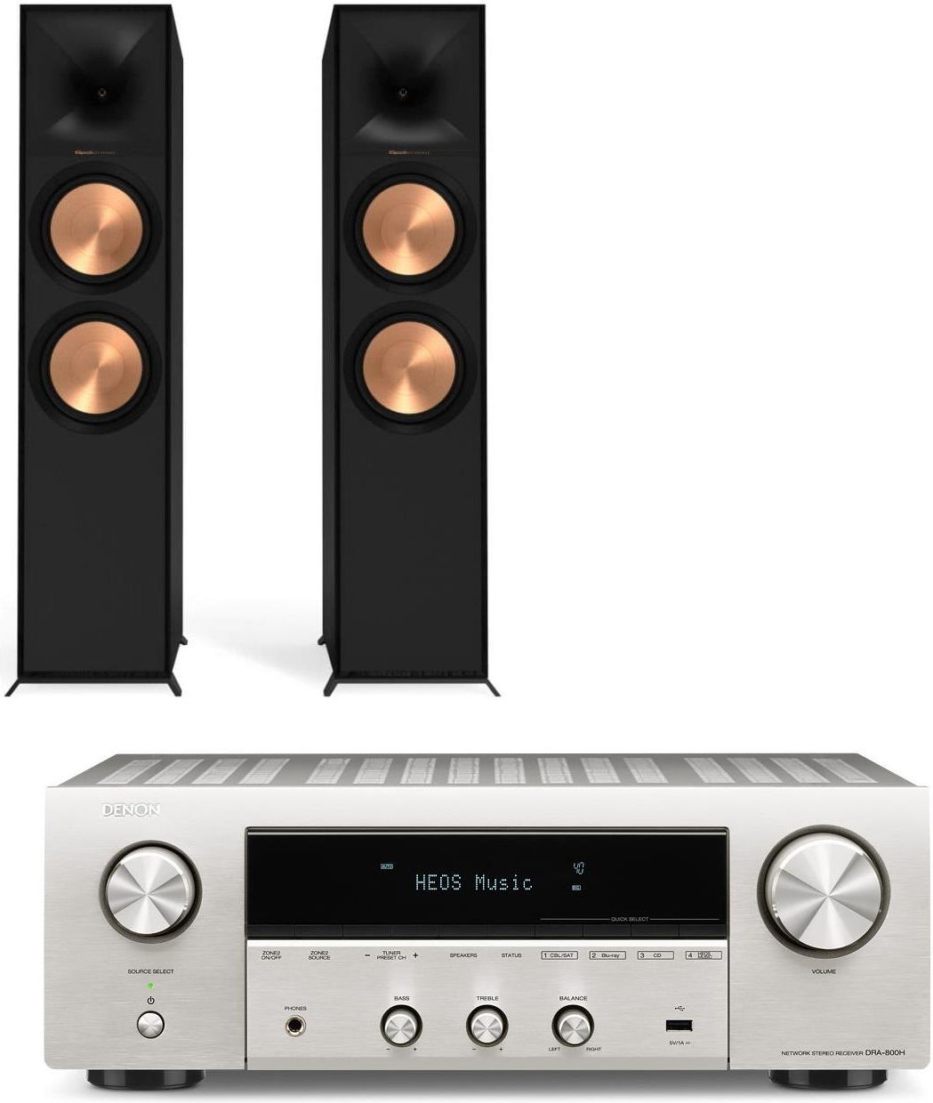 Denon DRA-800H + Klipsch R-600F - Opinie i ceny na Ceneo.pl
