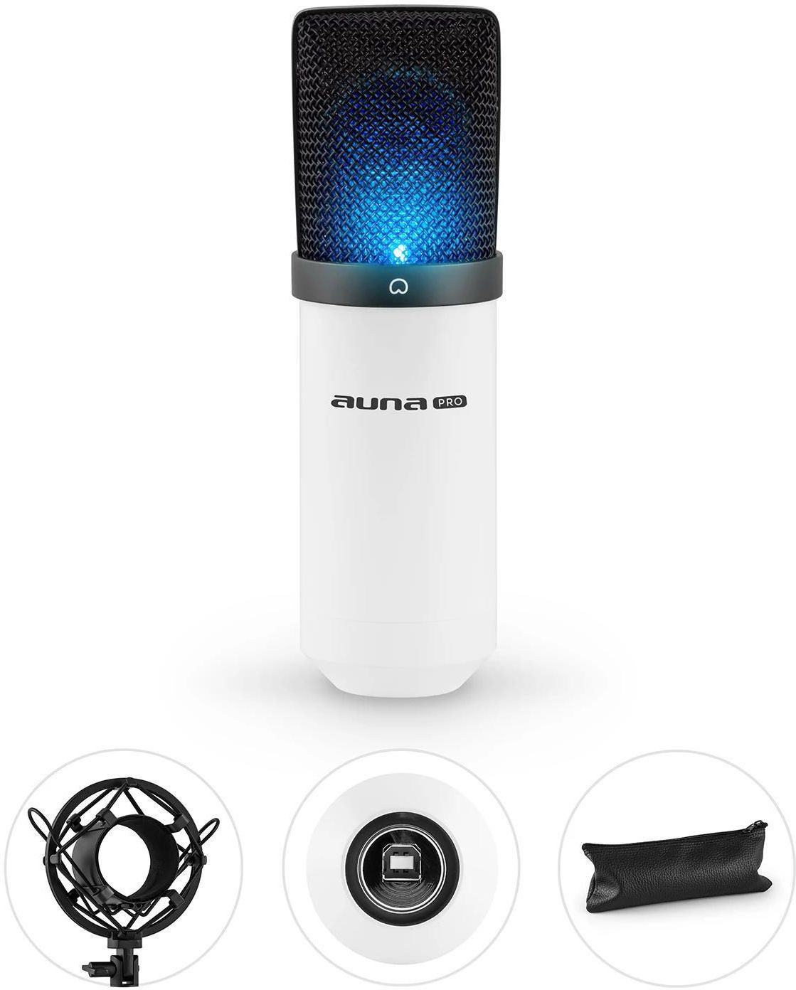 Auna Pro MIC-900-WH-LED USB Mikrofon pojemnościowybiały Charakterystyka ...
