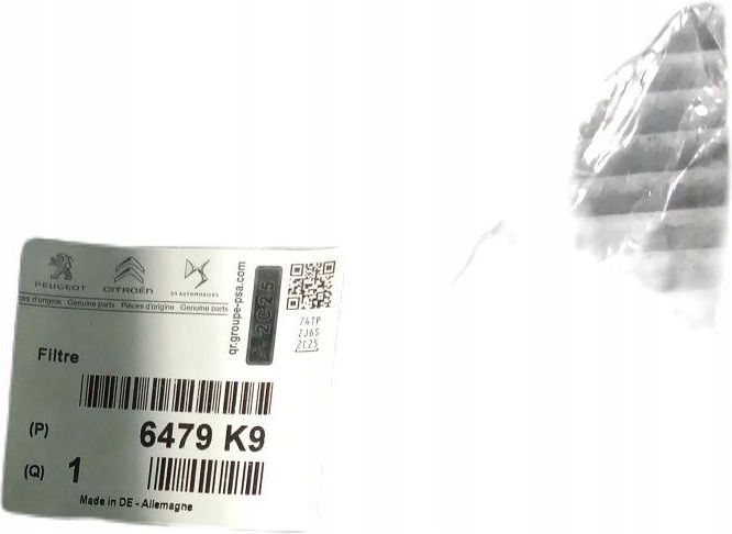 Filtr kabinowy 6479K9 FILTR KABINOWY ORYGINAŁ OE PSA - Opinie i ceny na ...