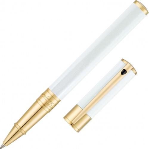 S.T. Dupont D Initial White Pearl Lacquer & Gold Rp Rollerové Pero ...