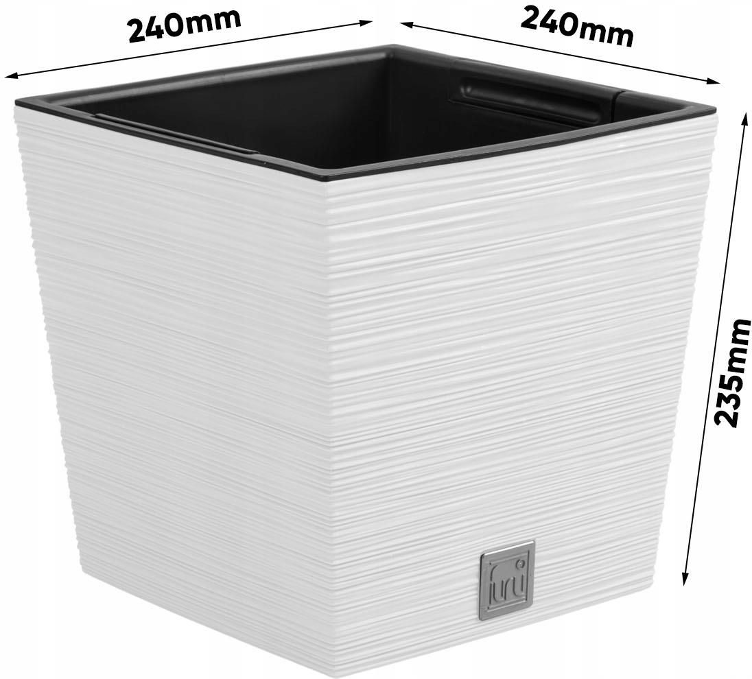 3X Doniczka na kwiaty Donica Furu Low DFS240 Biała - Ceny i opinie ...