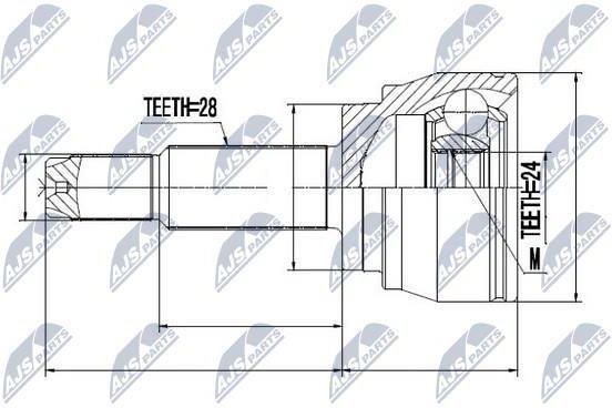 Przegub Przegub Napędowy Nty Npz-Dw-025 - Opinie i ceny na Ceneo.pl