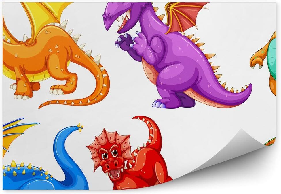 Fototapety.Pl Kolorowe Smoki Grupa Fototapeta 250x250cm Magicstick ...