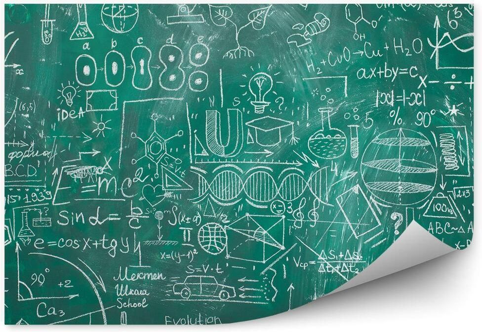 Fototapety.Pl Tablica Szkolna Matematyka Wzory Chemia Fizyka Fototapeta ...