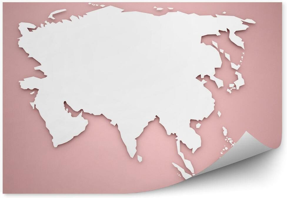 Fototapety.Pl Azja Mapa Kontur Fototapeta Na Ścianę 250x250cm Fizelina ...