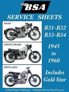 BSA B31 - B32 - B33 - B34 'Service Sheets' 1945-1960 for All Pre-Unit ...