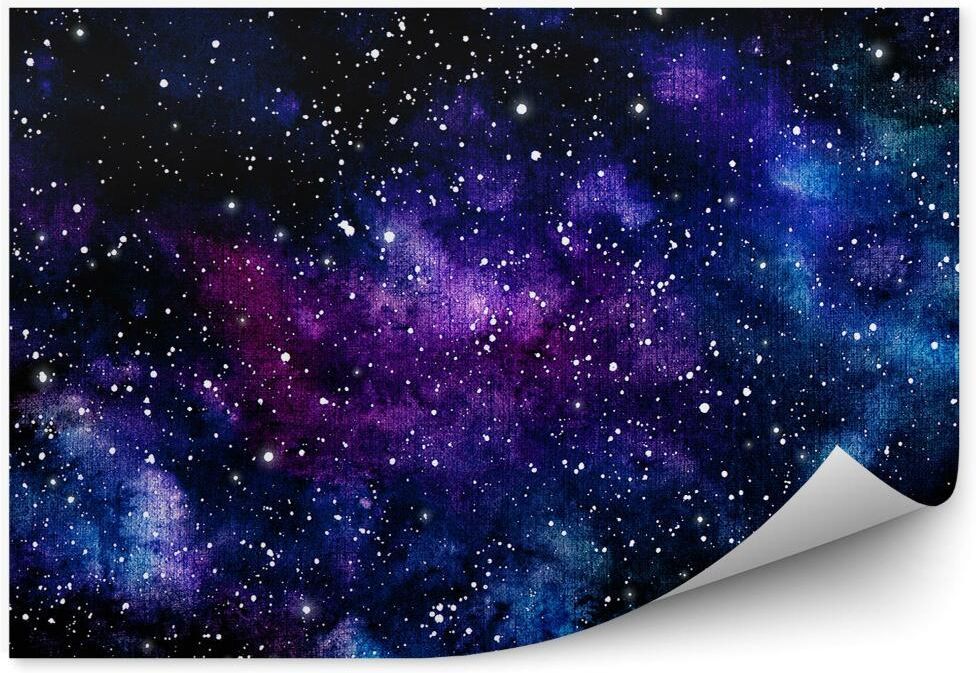 Fototapety.Pl Niebiesko Fioletowe Mgławice Gwiazdy Niebo Obraz Fototapeta 250x250cm Fizelina ...