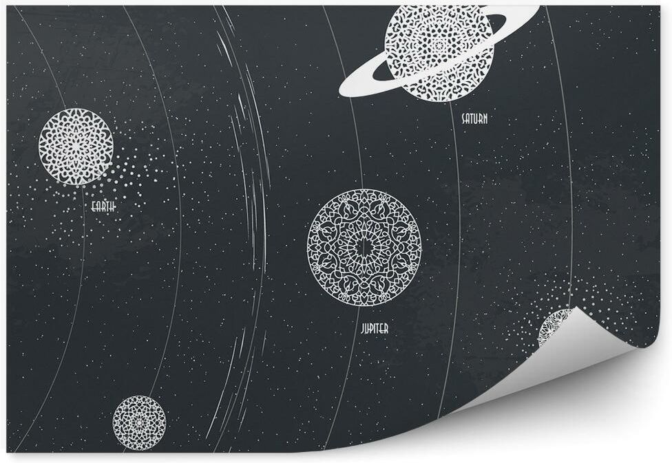 Fototapety.Pl Schemat Układu Słonecznego Planety Słońce Rysunek Fototapeta 250x250cm Fizelina ...