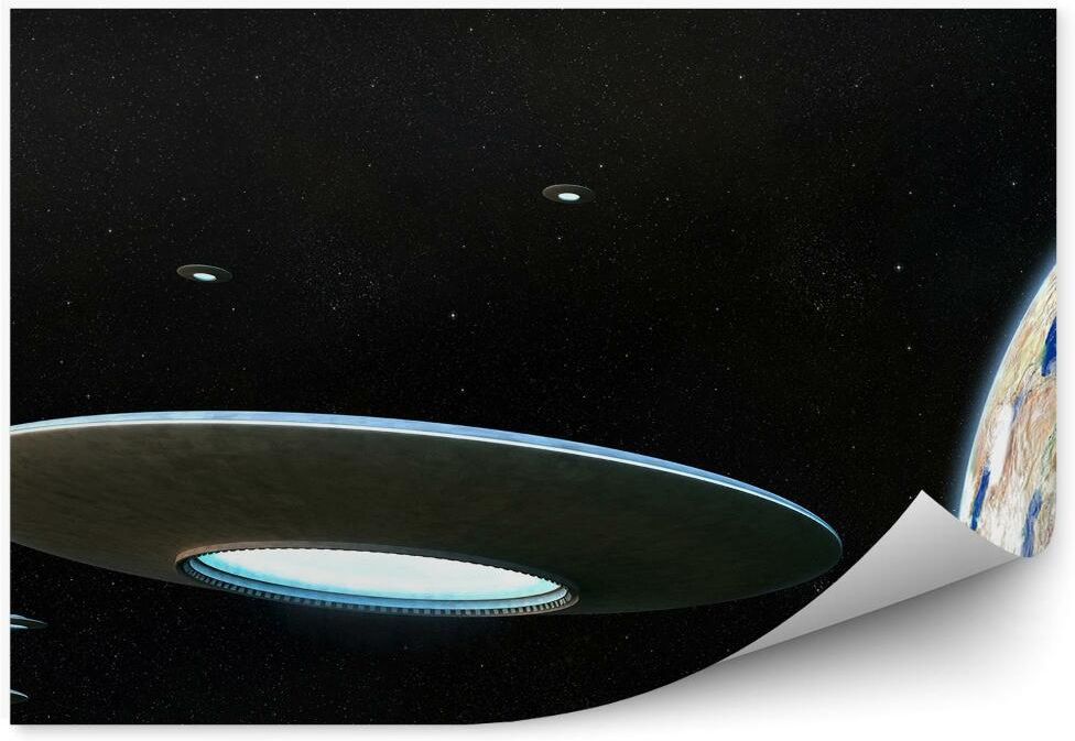 Fototapety.Pl Planeta Ziemia Ufo 3D Niebo Gwiazdy Fototapeta 250x250cm Fizelina - Opinie i ceny ...