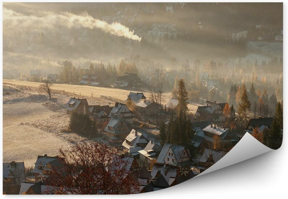 Fototapety.Pl Panorama Zakopane Góry Śnieg Zima Giewont Domy Okleina Na ...