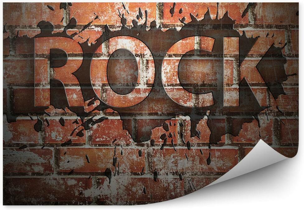 Fototapety.Pl Ściana Mur Napis Rock Fototapeta 250x250cm Fizelina ...