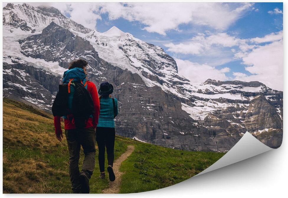 Fototapety.Pl Wędrówka Alpy Góry Śnieg Krajobraz Niebo Chmury Okleina ...